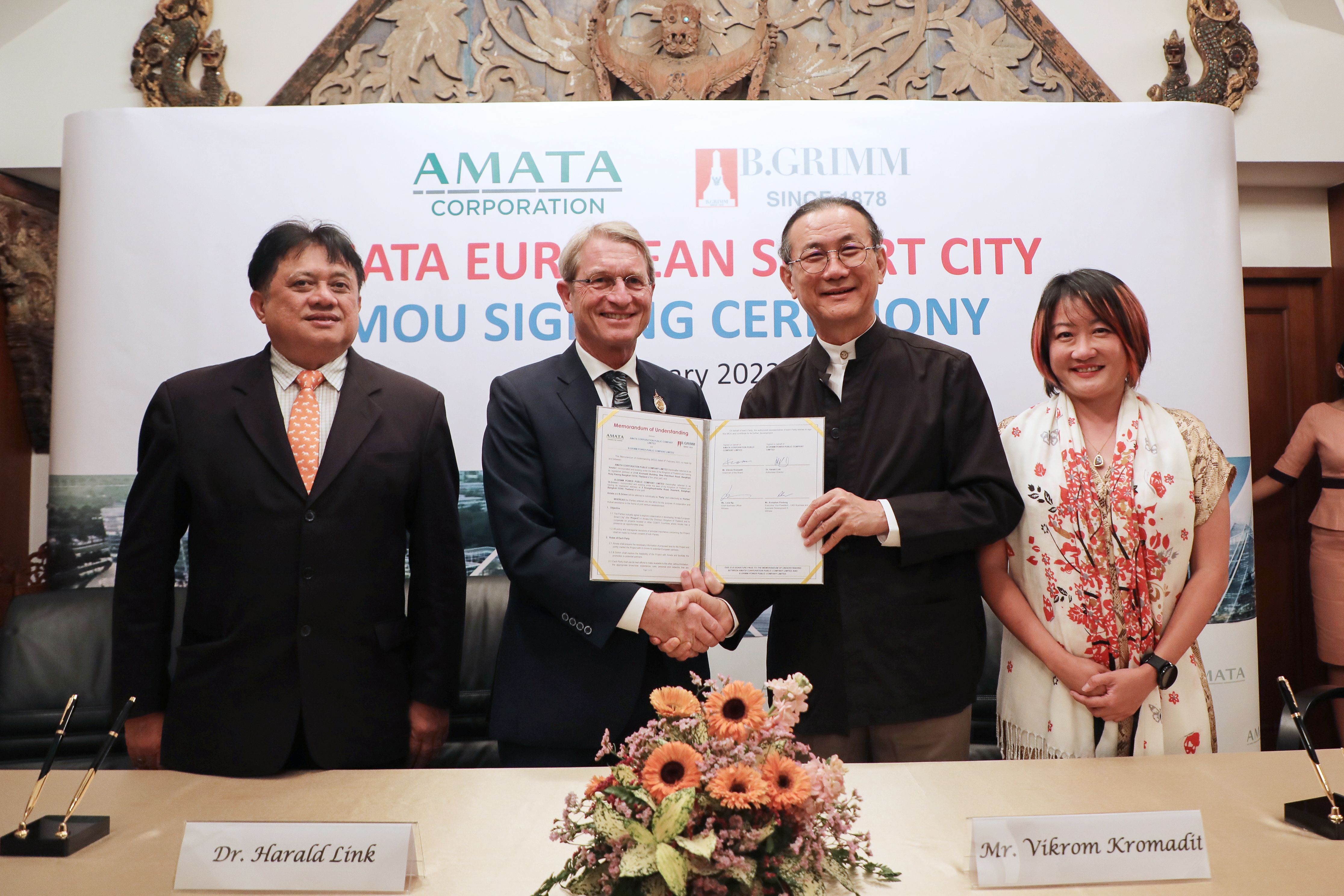 AMATA - MOU between "AMATA and B.GRIMM Power" Paves Way for AMATA European Smart City
