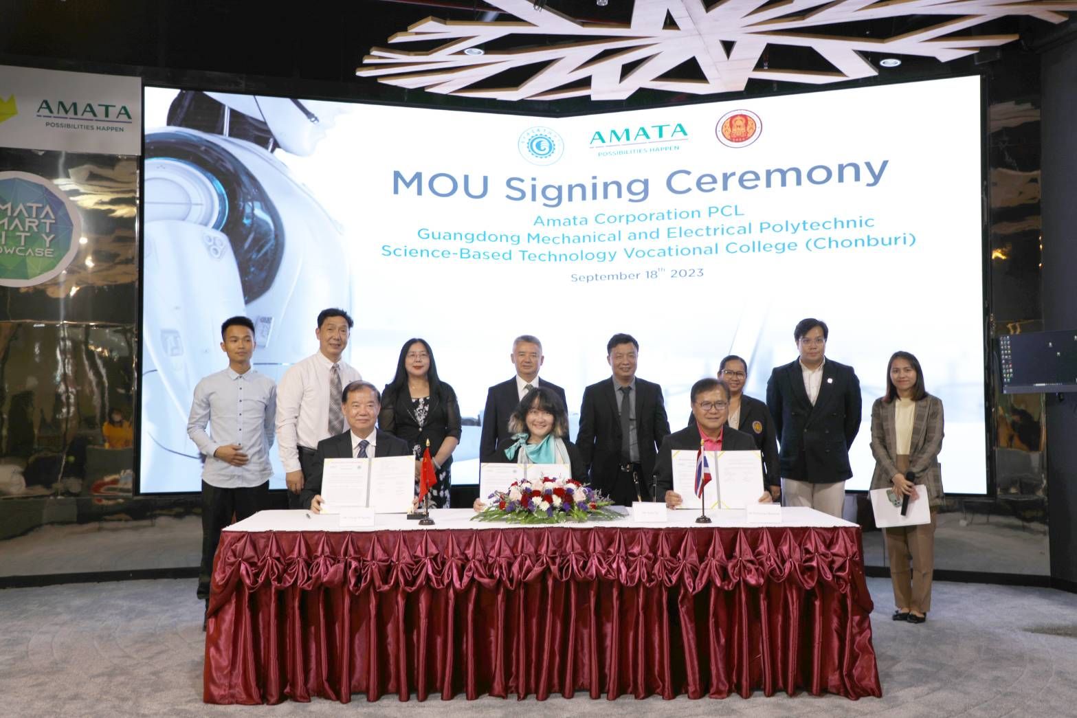 AMATA - AMATA Signs MOU to Develop Future Talents in the 4.0 Industry Model